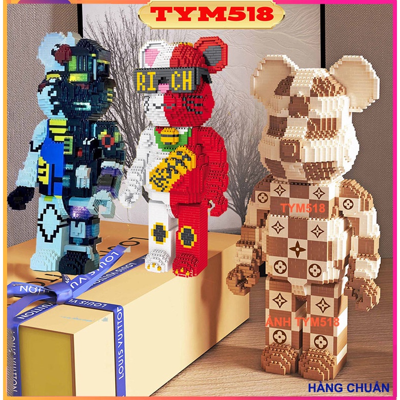 Puzzle Bearbrick LV bear Bearbrick LV bear Model Assembled Large bear ...