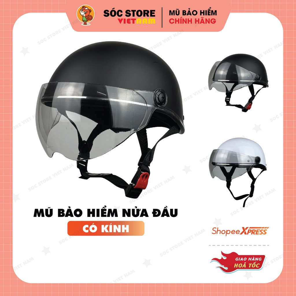 Genuine Soc Store Vietnam half-head helmet with multi-colored visor ...