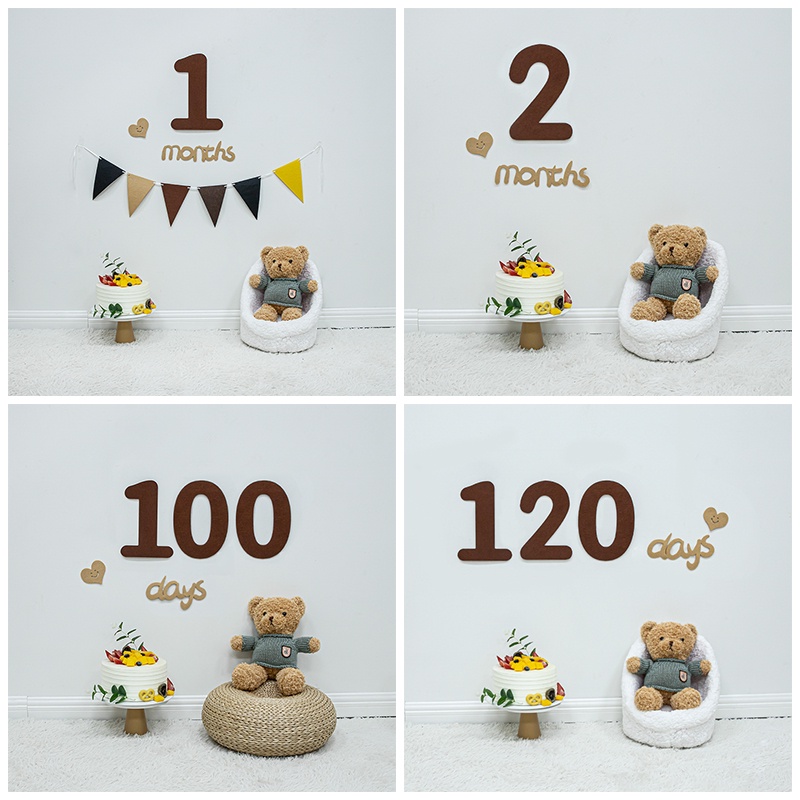 Ins Newborn Baby Announcement Cards Record 30 100 Days Pregnancy ...