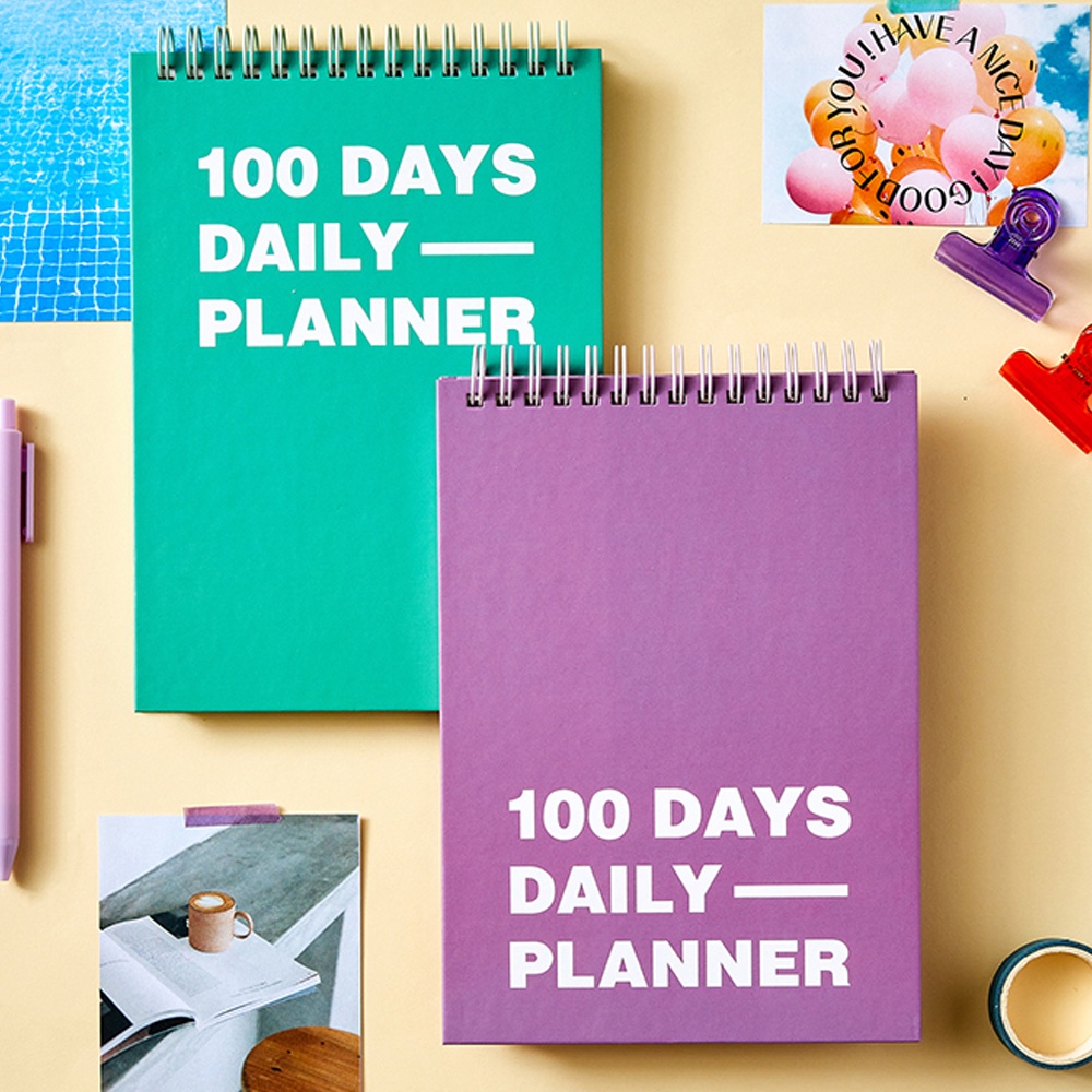 ARD 100DAYS DAILY PLANNER V2 Study Plan Scheduler Time Track Note Pad Notebook Organizer ...