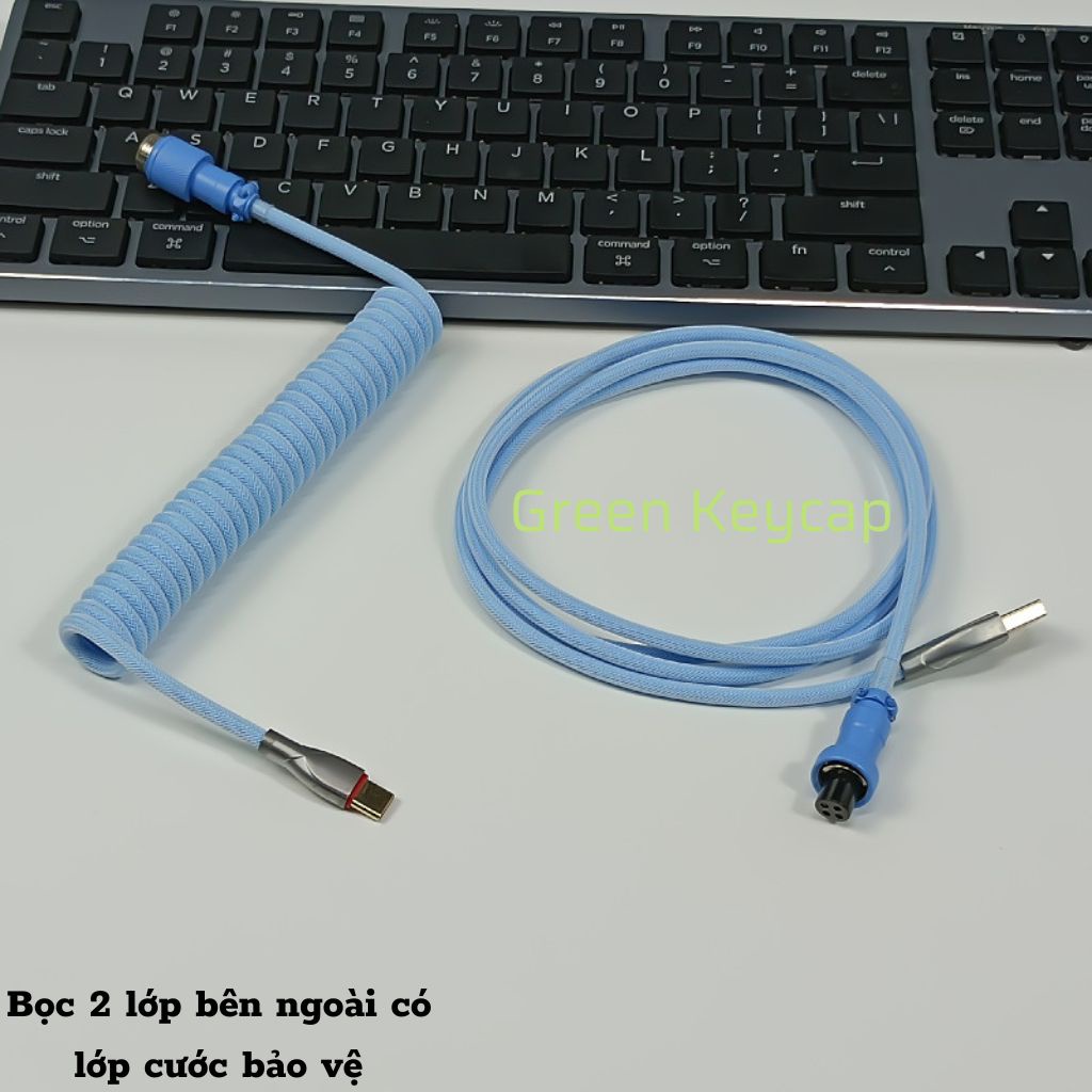 XO High-quality spring-loaded type-c mechanical keyboard cable, 1.8m ...