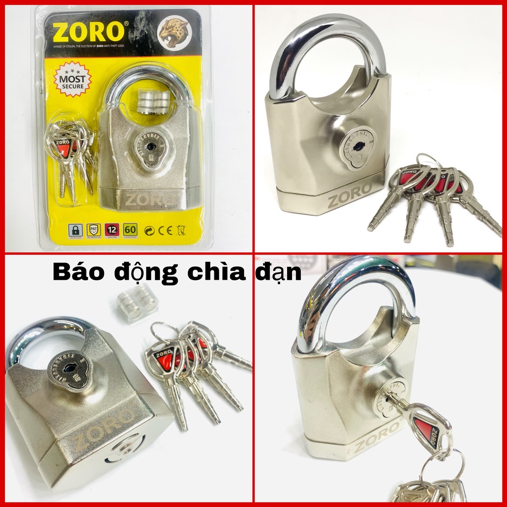 Zoro alarm lock with round key, high quality anti-theft home door lock ...