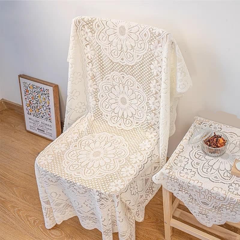 Vintage LACE TABLE COVER 140X200CM | Shopee Malaysia