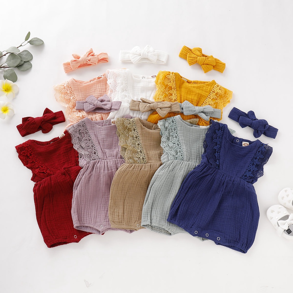 Newborn Baju Raya Baby Girl Bodysuit Infant Girls Romper Tutu Tulle ...