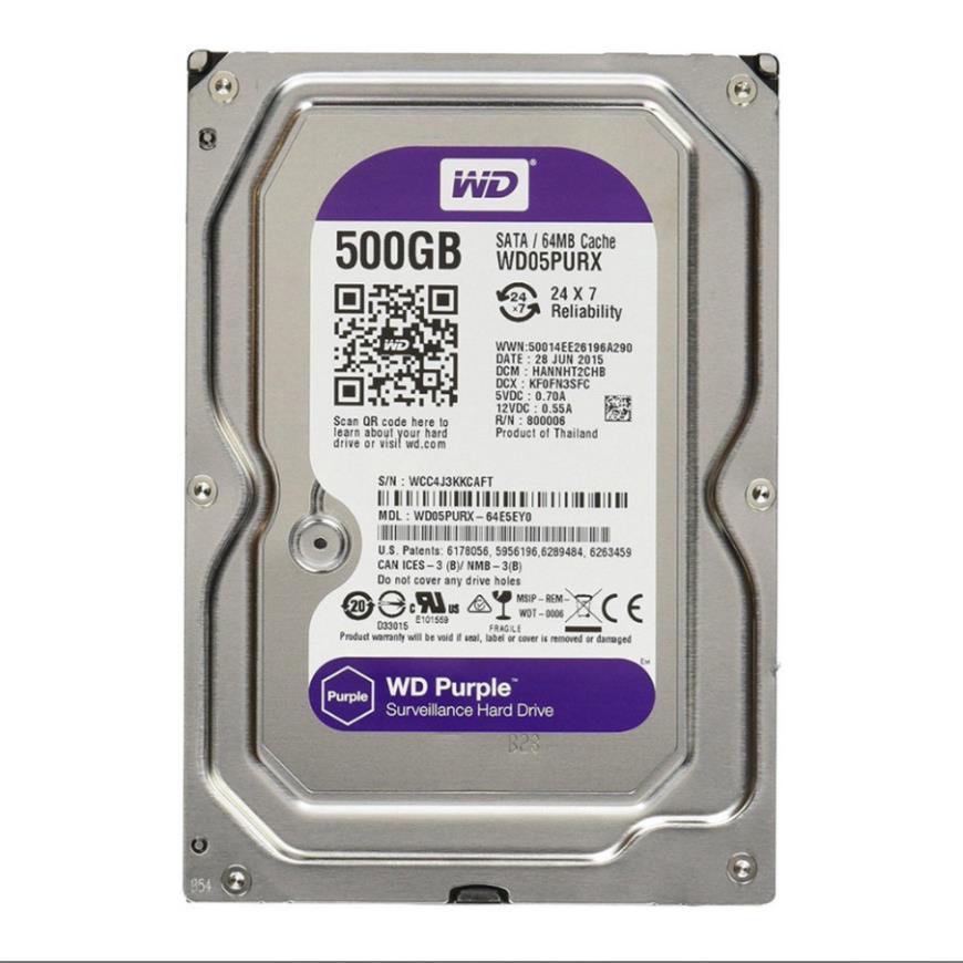 Pc HDD PC WD 500G- 1T - 2T - 3T - 4T- 6T - 8T - 10T - 12T PURPLE Thick Company (Specialized ...