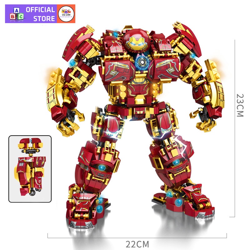 Avengers MARVEL LY 76026 ROBOT Hulk Buster Model Assembly Toy with 1450 ...