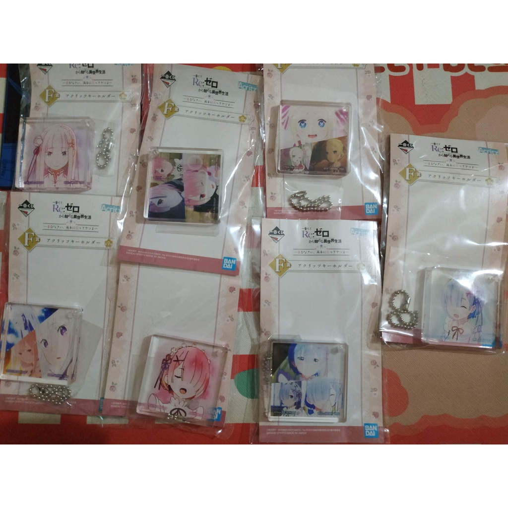[GENUINE] Collection of Re:Zero Anime character acrylic keychains (Rem ...
