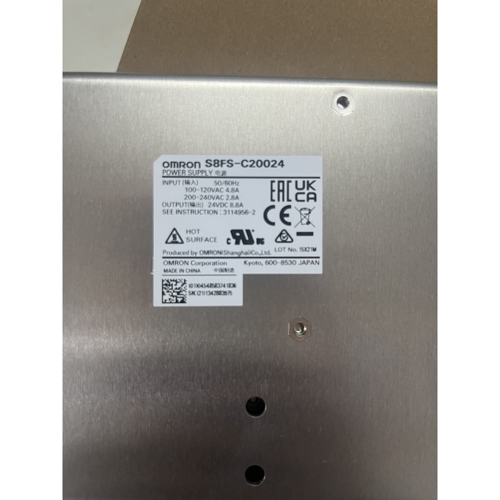 Omron S8FS-C05024-C10024-C15024-C15024-C20024 1-way honeycomb power supply 24Vdc input 220Vac ...
