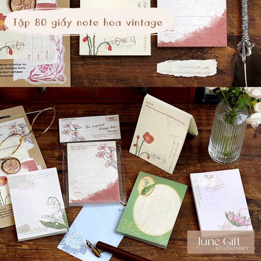 Volume 80 vintage note Paper, Flower note Paper | Shopee Malaysia