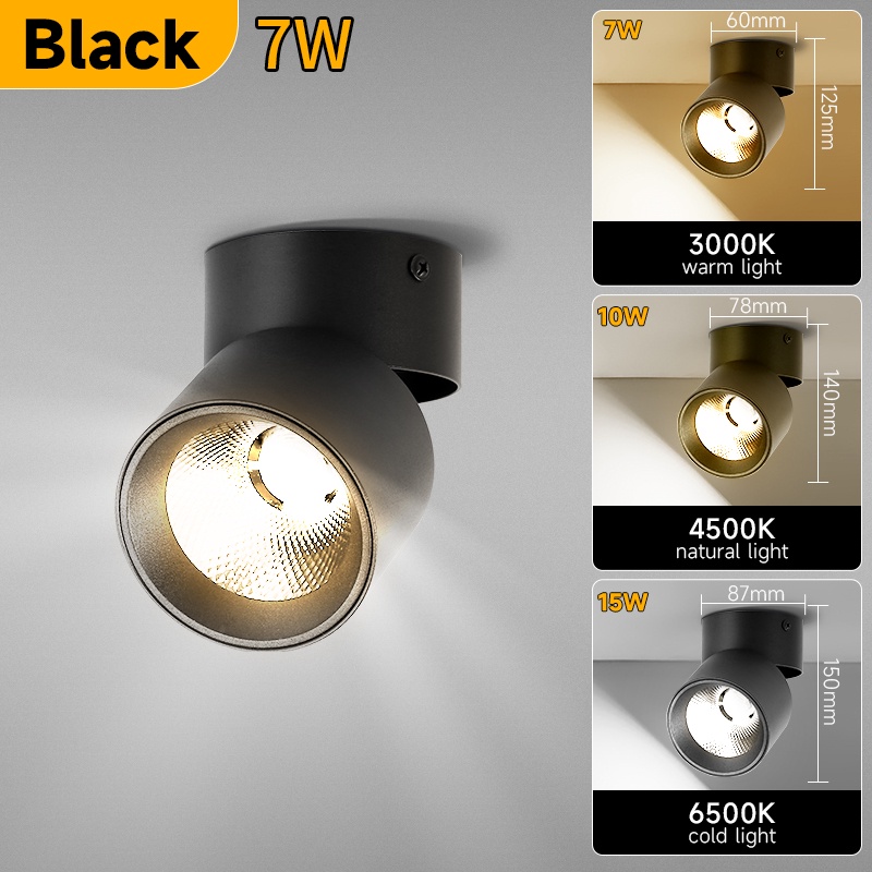 【Sunset Lamp】Tri-color Led Downlight Foldable Track Light Spotlights ...