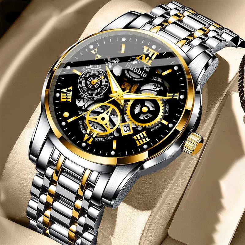 Waterproof Waterproof Stainless Steel Metal Men's Watch Multi-Function ...