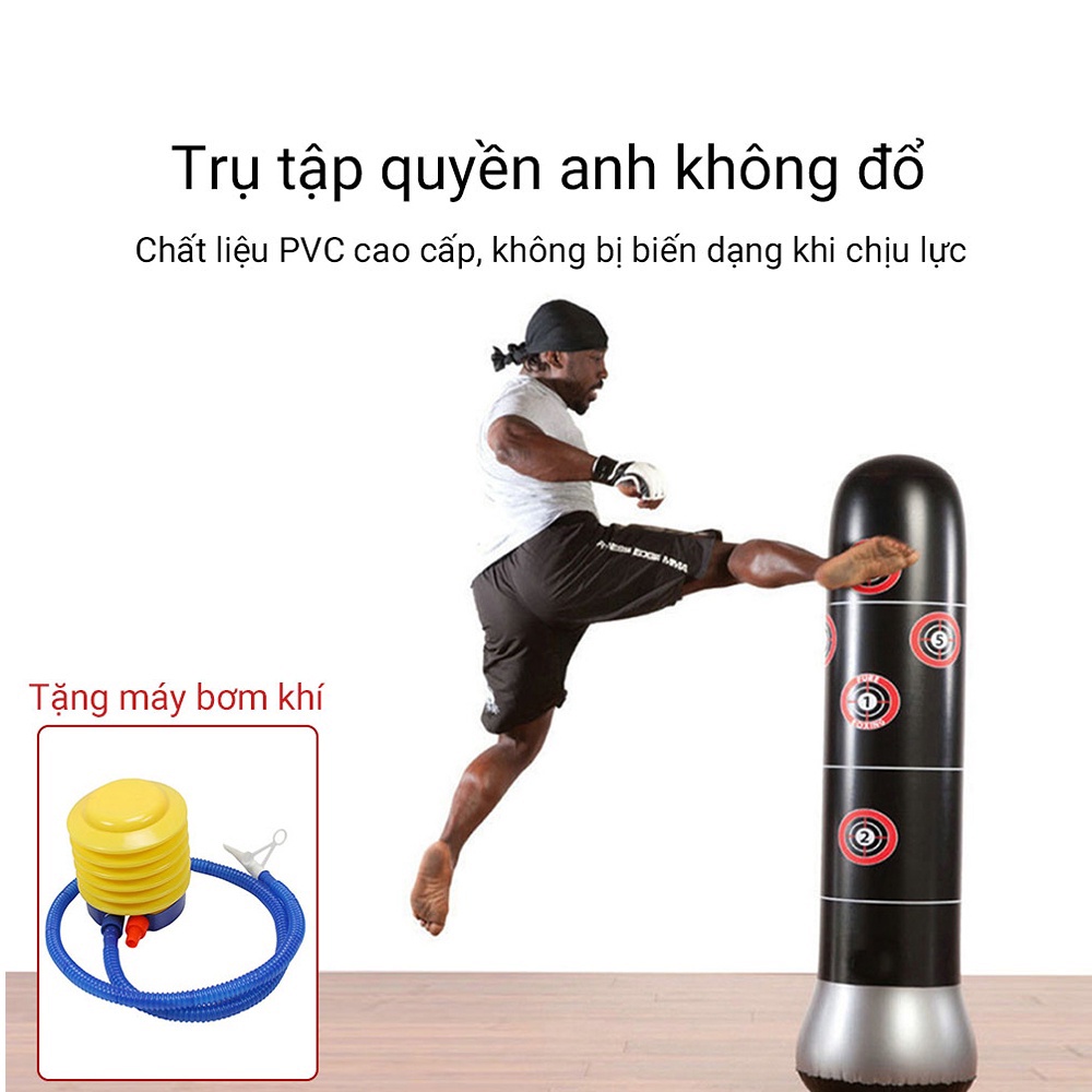 Martial Arts Sandbag - Reflex Boxing Inflatable Pillar with inflatable ...