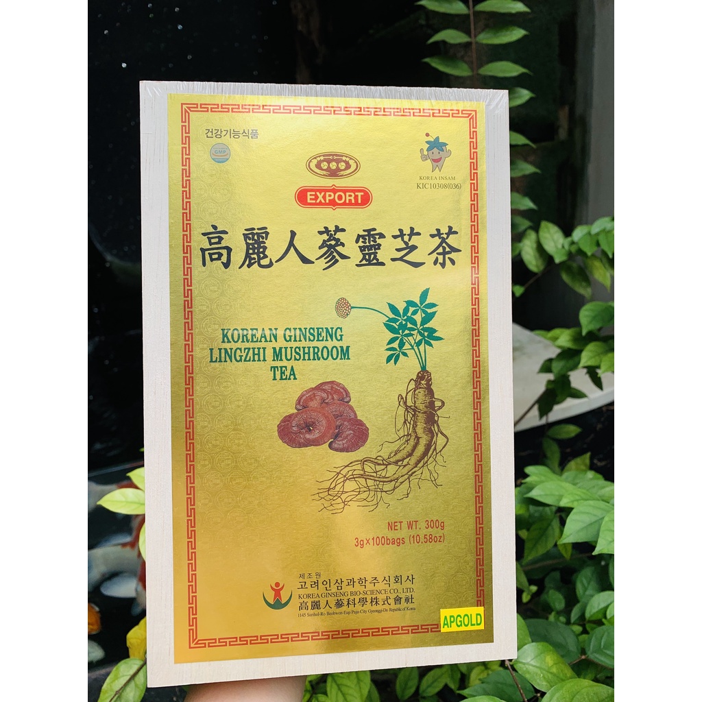 {Hot Item} Korean Ganoderma Ginseng Tea (Wooden box 3g x 100 packs ...