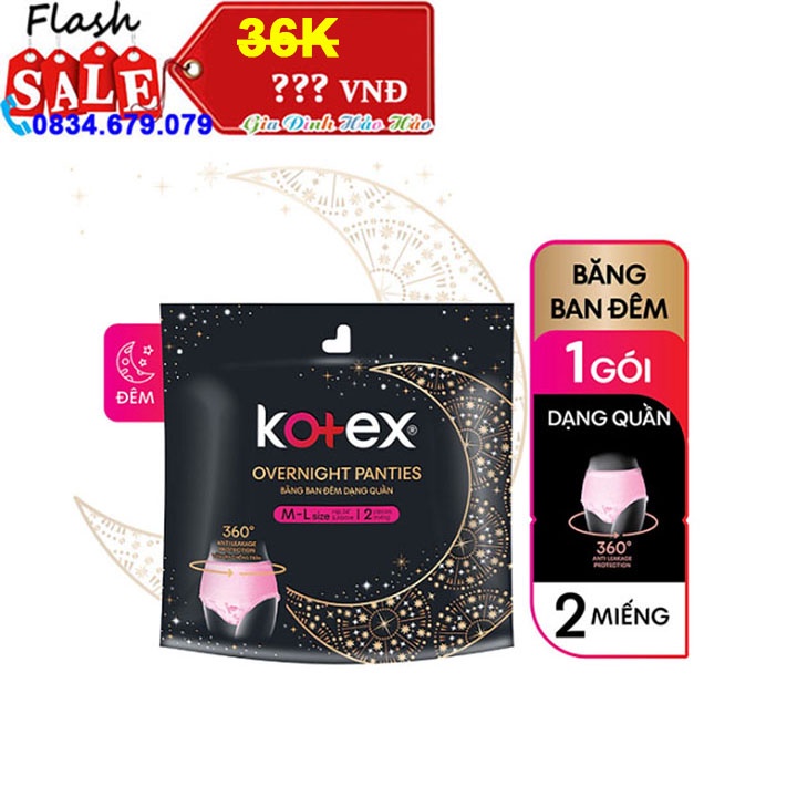 Kotex Nighttime Sanitary Napkin Dry Pants - Pack of 2 | Shopee Malaysia