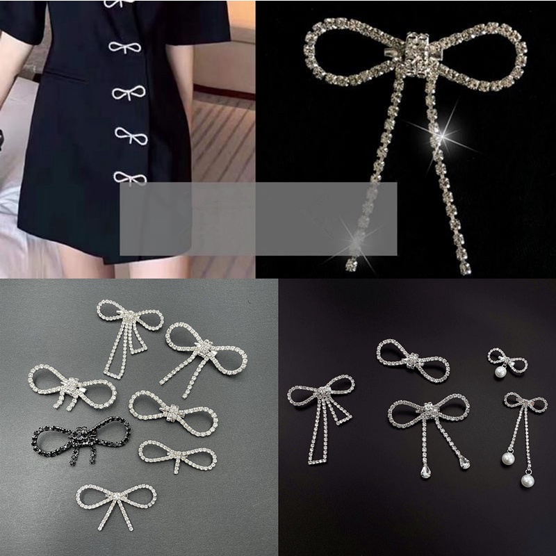 Elegant shine Tassels Bowknot Brooch Pin（22 styles to choose from）High-end Pearl Brooch ...