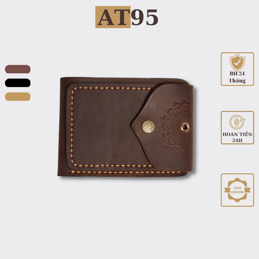 Michelle compact mini wallet, handmade waxed cowhide, brand W | Shopee ...