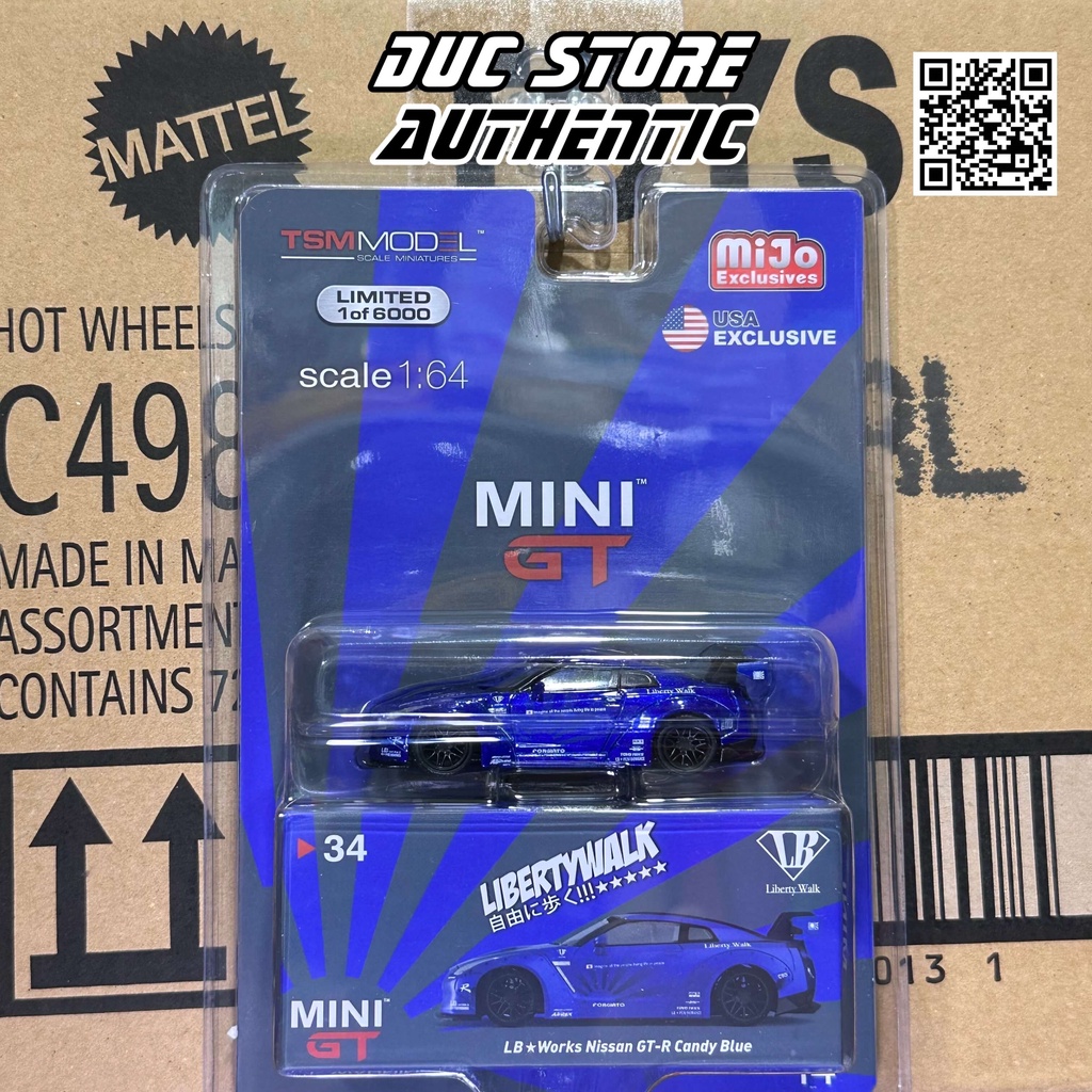 Ducstore MiniGT 34 Model Car - LB WORKS Nissan GT-R (R35) Candy Blue ...