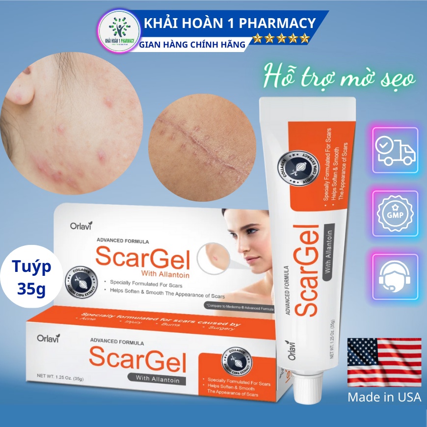 American ORLAVI SCAR GEL SCAR removal cream helps fade acne scars ...