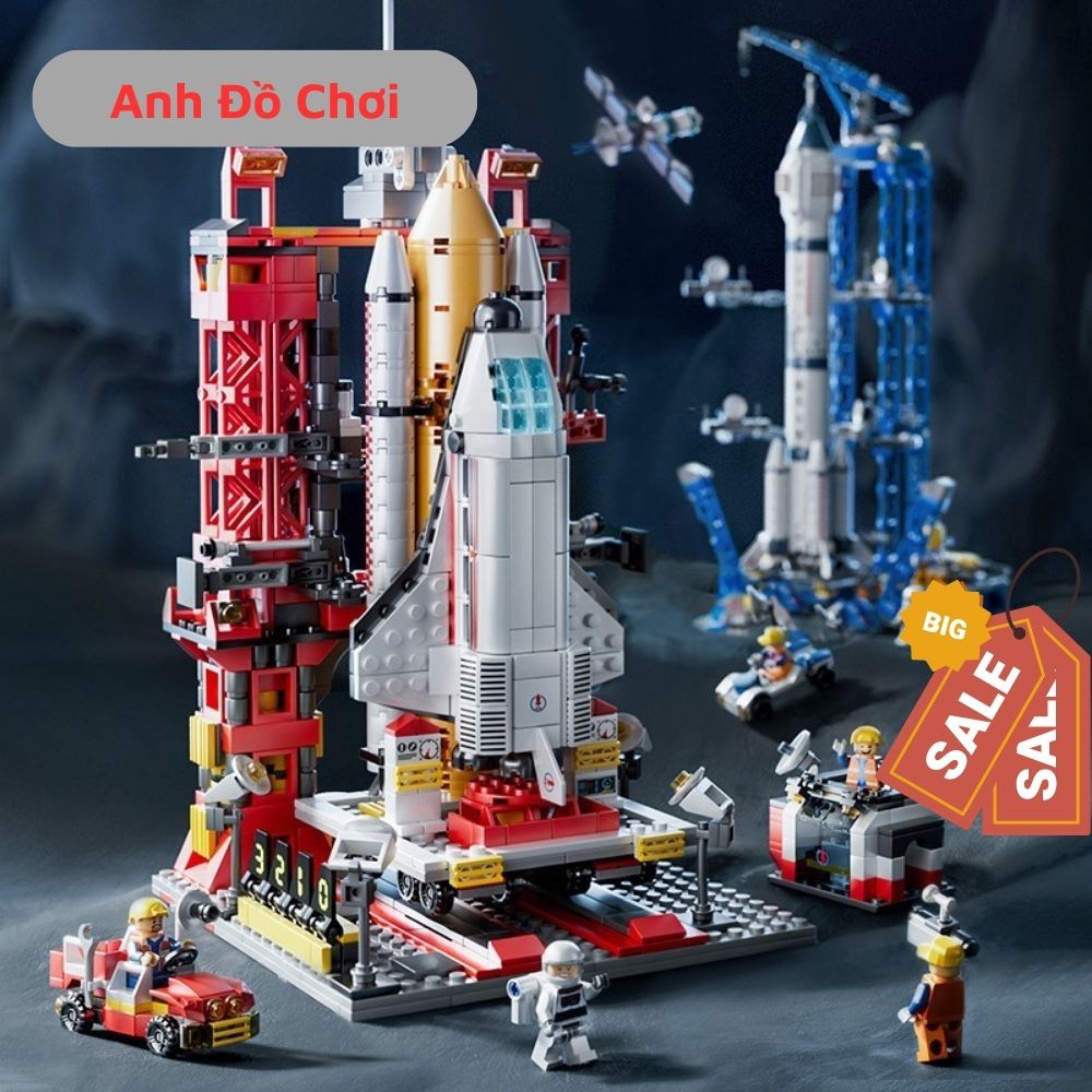 Large size spaceship model rocket assembly toy 1099pcs high quality ...