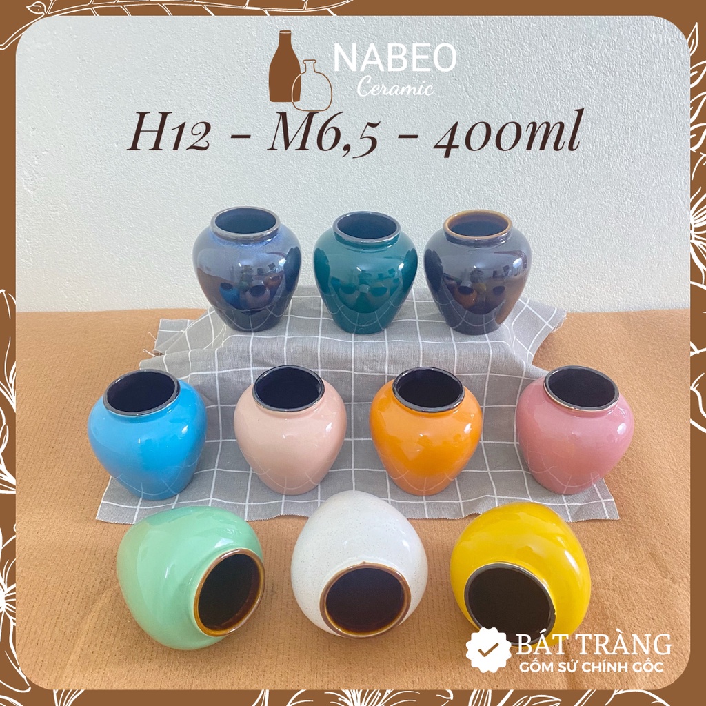Bat Trang Porcelain Jar Capacity 400ml, Beer Jar, Sticky Rice Wine ...