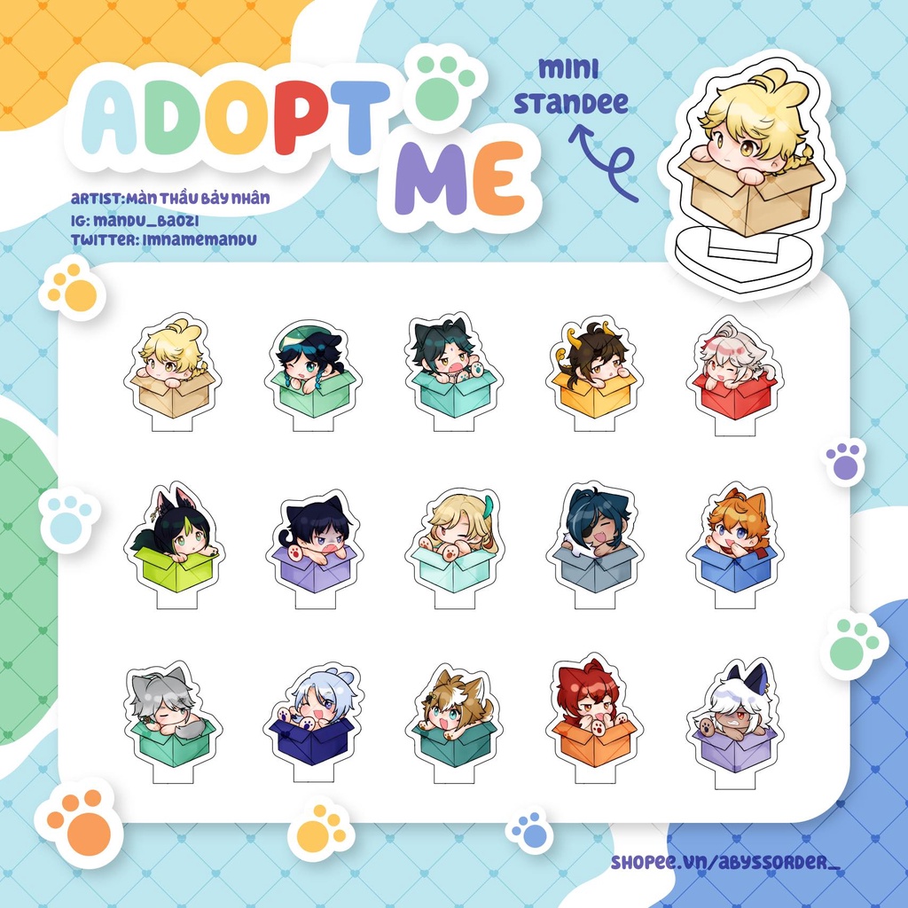 Standee genshin impact ADOPT ME- STANDEE genshin impact | Shopee Malaysia