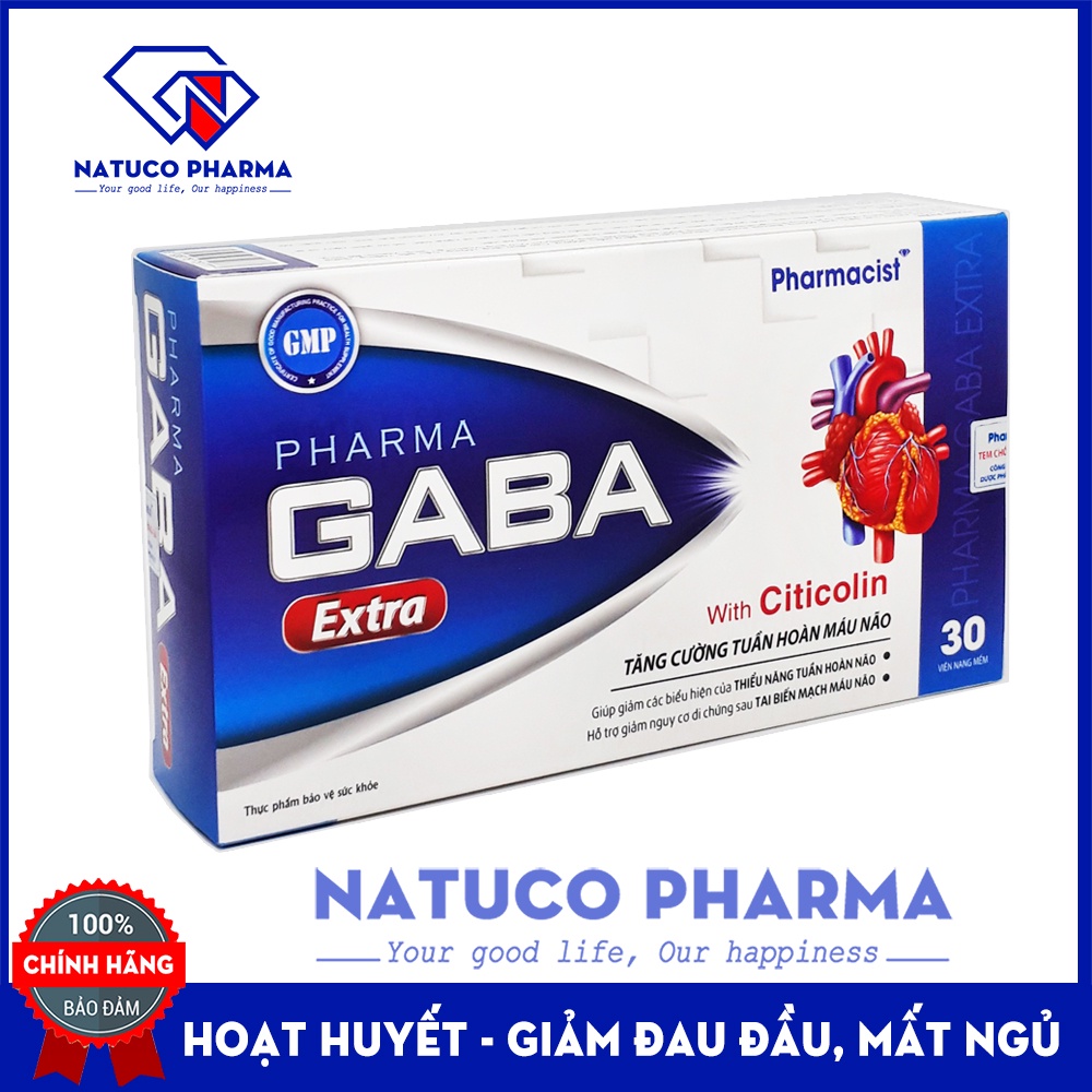 Pharma GABA Extra Brain Supplement - Box of 30 tablets - Ingredients ...