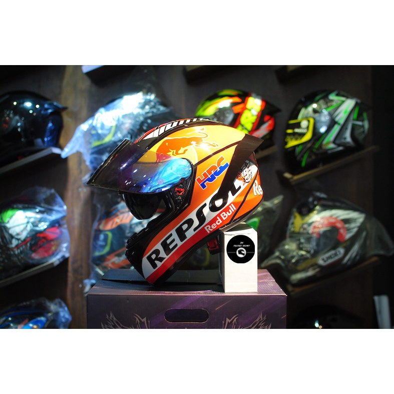 Royal M266 Repsol Fullface Helmet | Shopee Malaysia