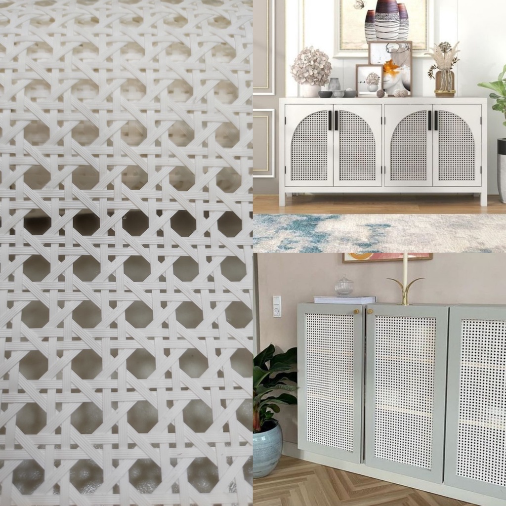 New Plain White Fox Plastic Rattan Screen In Width 60cm Interior ...