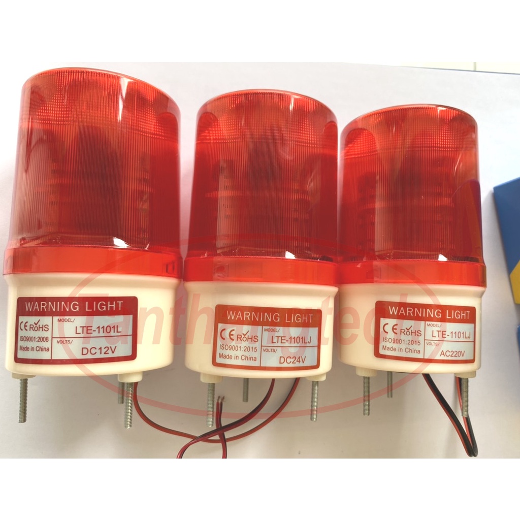 Red 24v, 220v and 12v recording warning lights, construction site ...