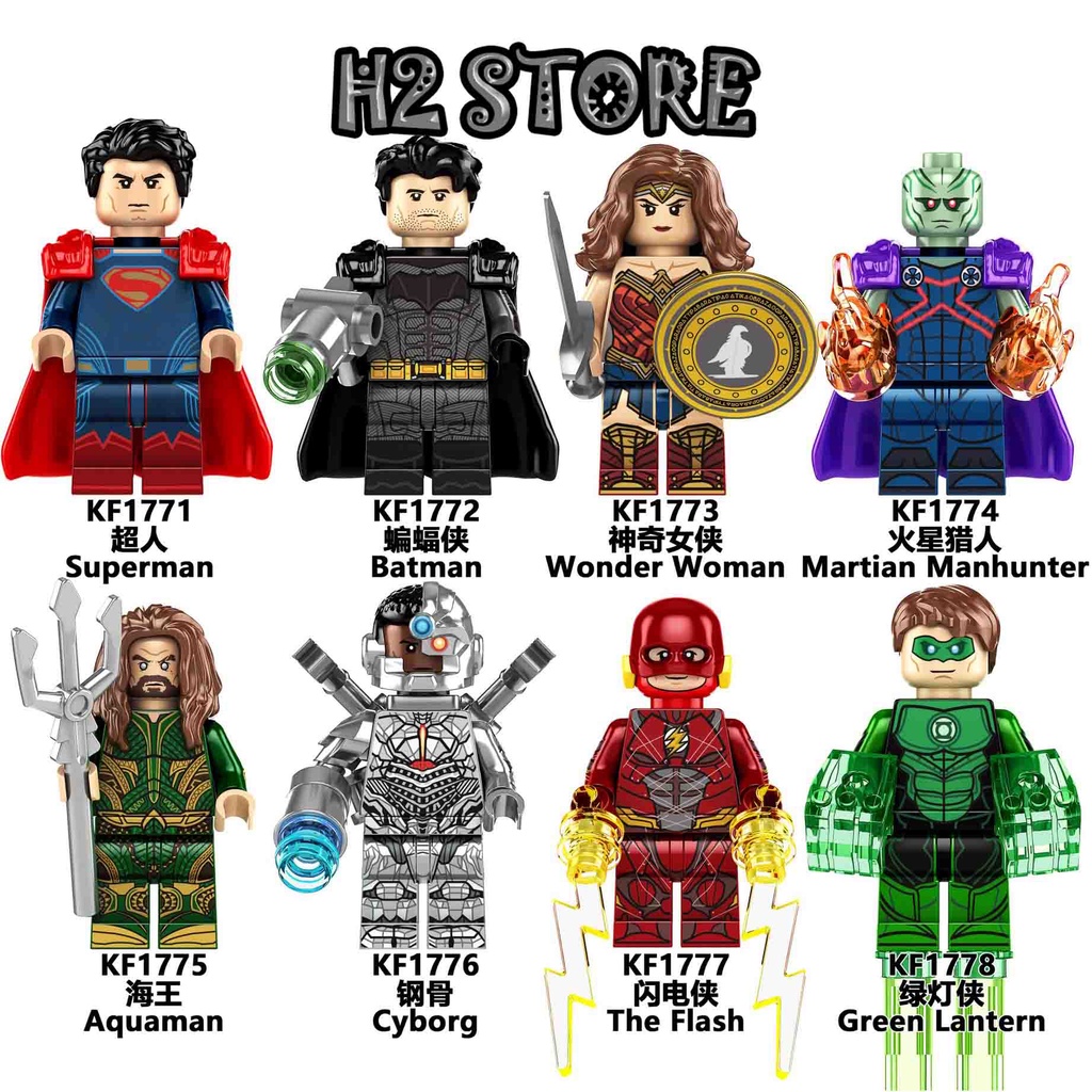 Dc character Minifigures - Lego mini DC superhero Superman Batman ...