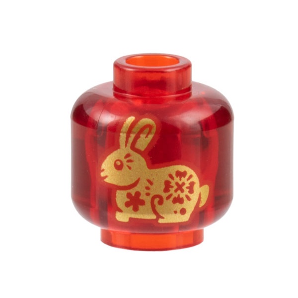 Lego Rabbit lantern / 28621pb0039: Minifigure, Head without Face with ...