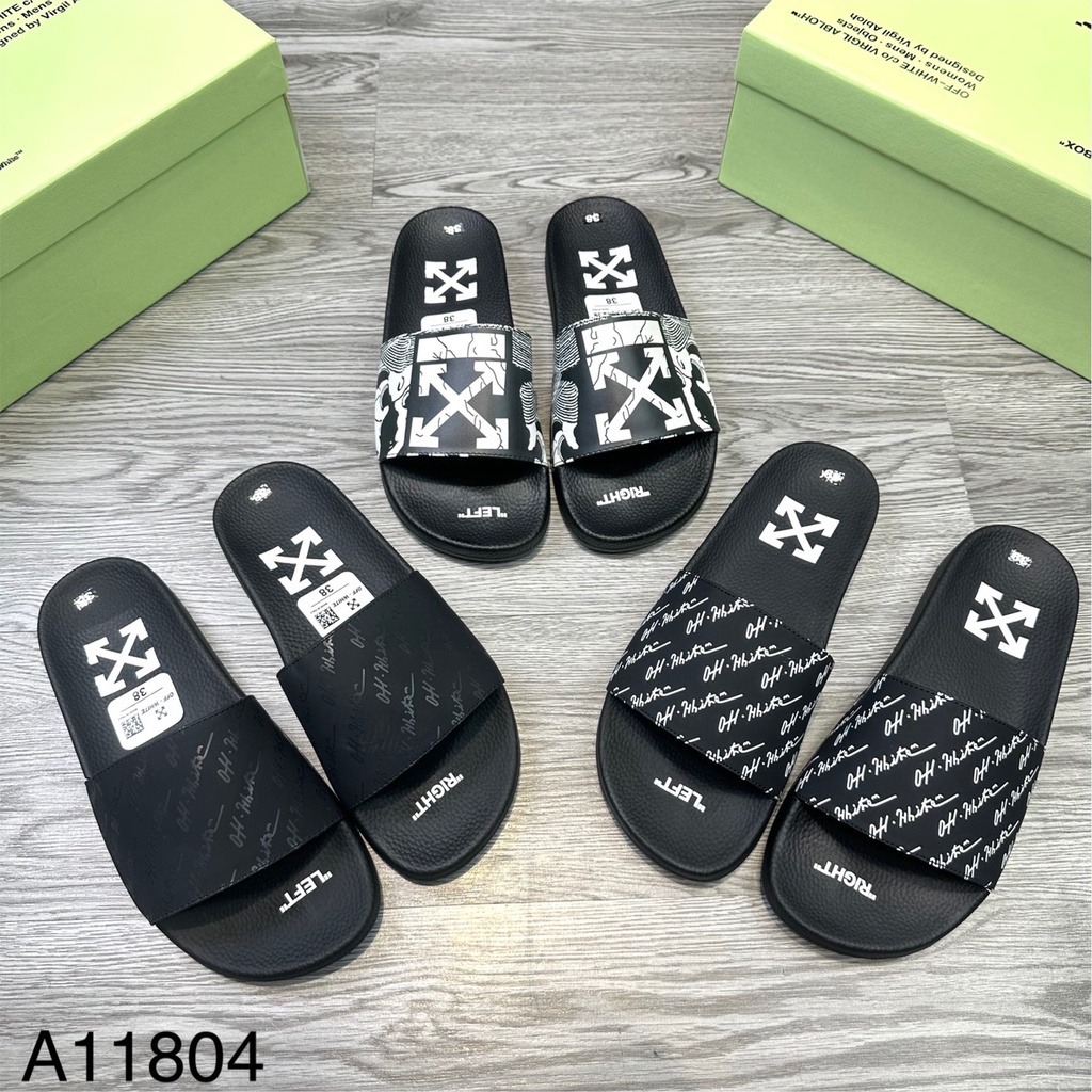 Off White Horizontal Strap Slippers For Men And Women hot Trend 20221 ...