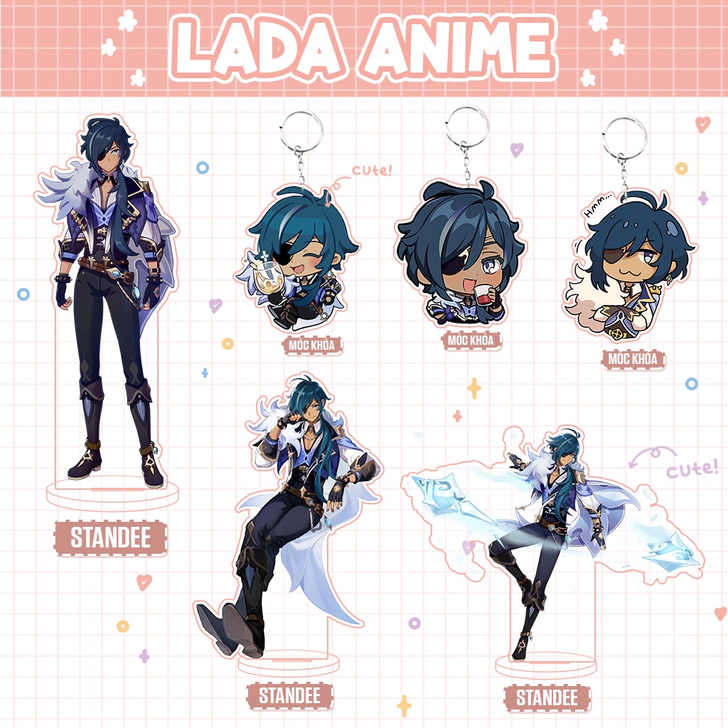Cute Kaeya Genshin Impact Desktop standee Model Keychains chibi Gift ...