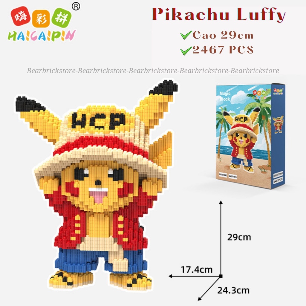 Pikachu Luffy 29cm Height One Piece HCP Cartoon Character Assembly ...