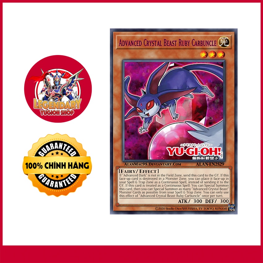 [Original Yugioh Card] Advanced Crystal Beast Ruby Carbuncle | Shopee ...
