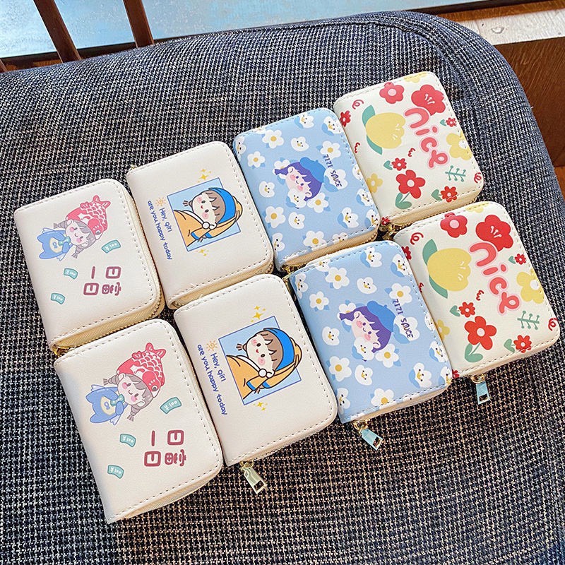 Women's Compact Mini Pocket Wallet with Super Cute Shape and Many ...