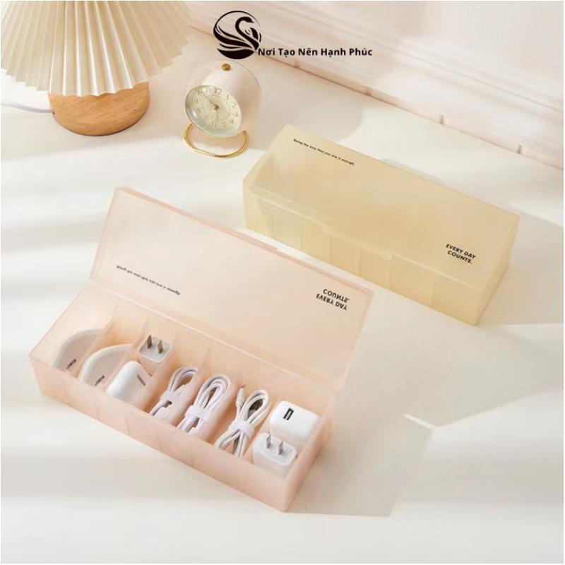 New Charging Cable Carrying Case, Large Capacity, 3 Colors With Lid, 7 ...