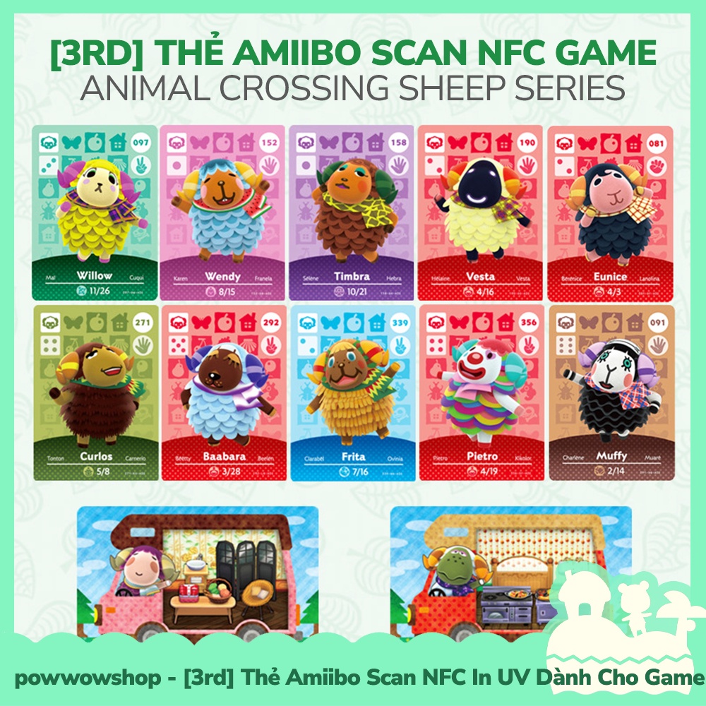 [Available In Vietnam - Express] 3rd Amiibo Card Scan NFC Sheep Series ...