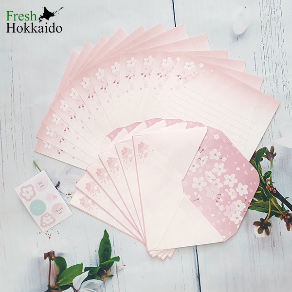 Japanese style envelope and letter paper Set - sakura pattern (with ...