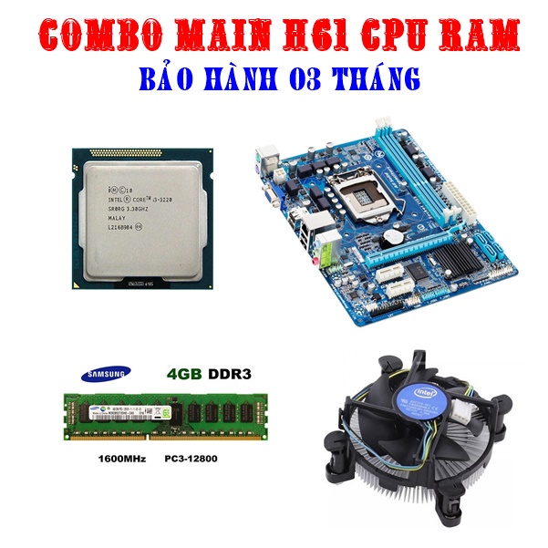 Main Combo H61 I3 Chip + 4GB Ram + Fan | Shopee Malaysia