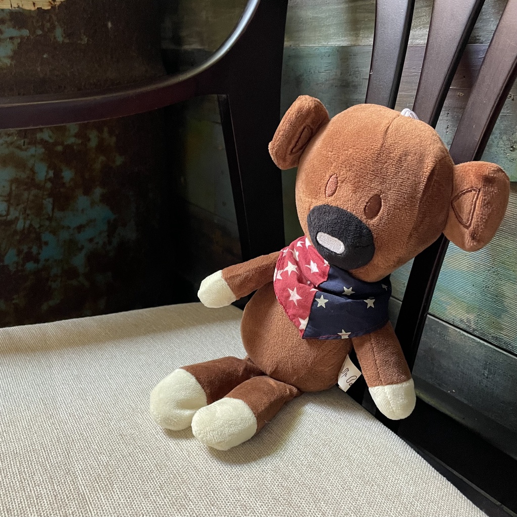 Mr Bean Teddy bear wearing genuine scarf with mr Bean stamp | Shopee ...