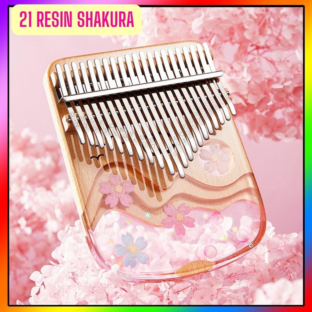 (SUPER Cute) GENUINE HIGH QUALITY 17-KEY, 21-KEY TRANSPARENT KALIMBA ...