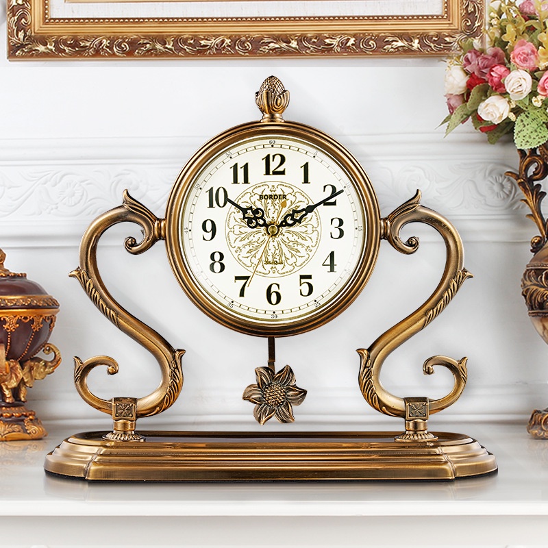 European style pendulum desk clock, sharp, classic and luxurious. High ...