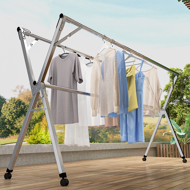 Stainless Steel Clothes Drying Rack Foldable Outdoor Clothes Drying ...