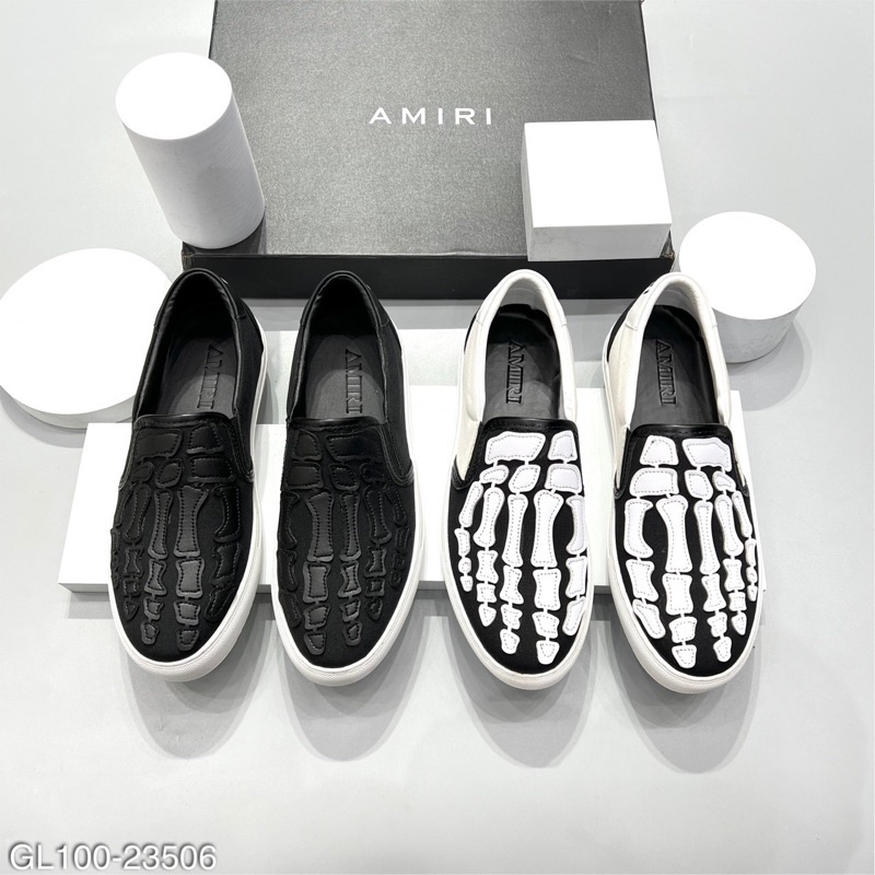 Men's Slip-Ons Shoes Embroidered Bone Pattern With Brand New Gl100 ...