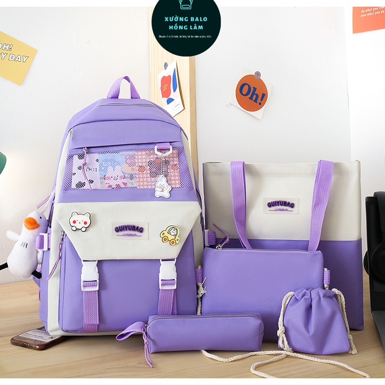 Backpack Combo 4 Piece, Fashion Backpack, Women's Backpack, School ...