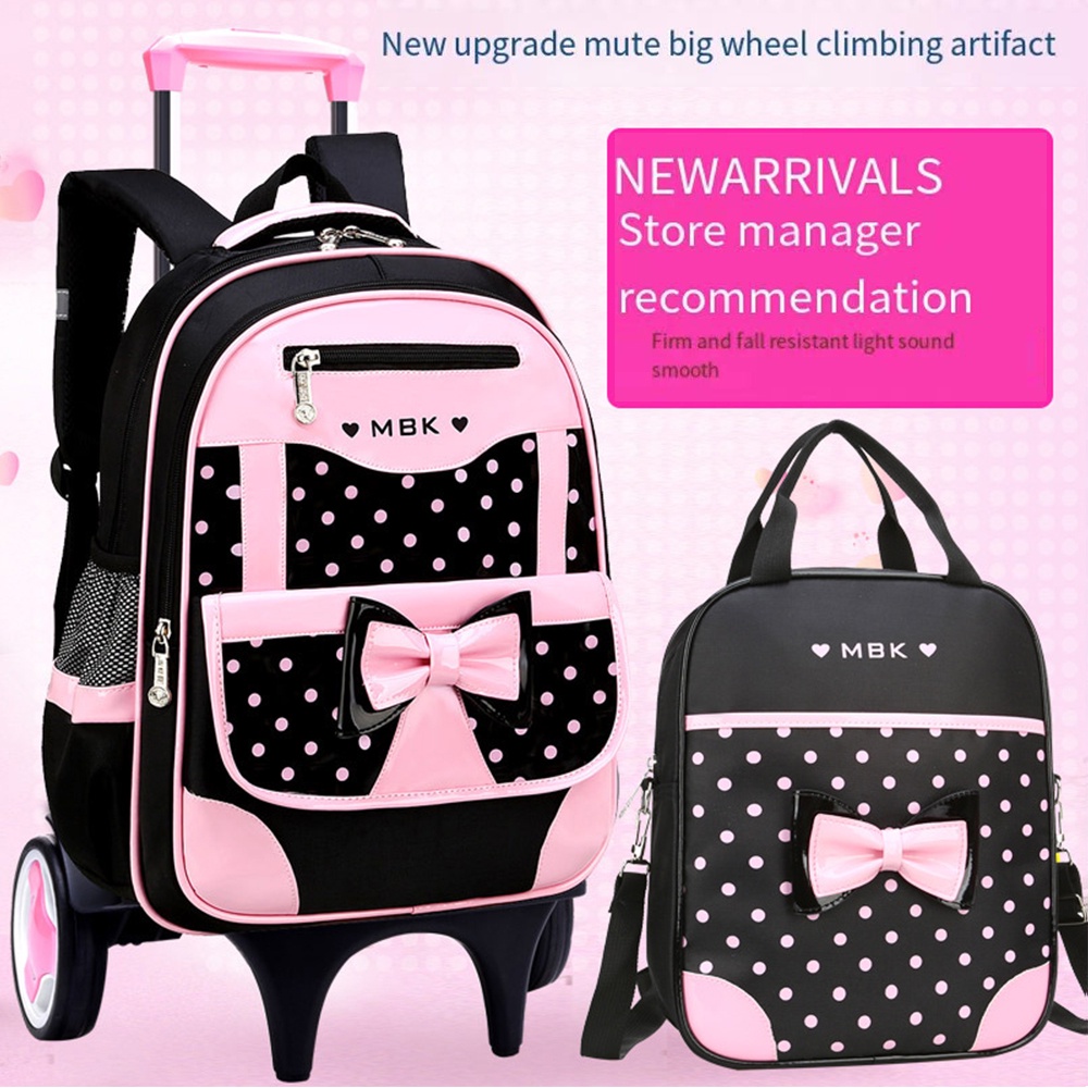 Children's trolley bags six wheels climbing ladder girls princess ...