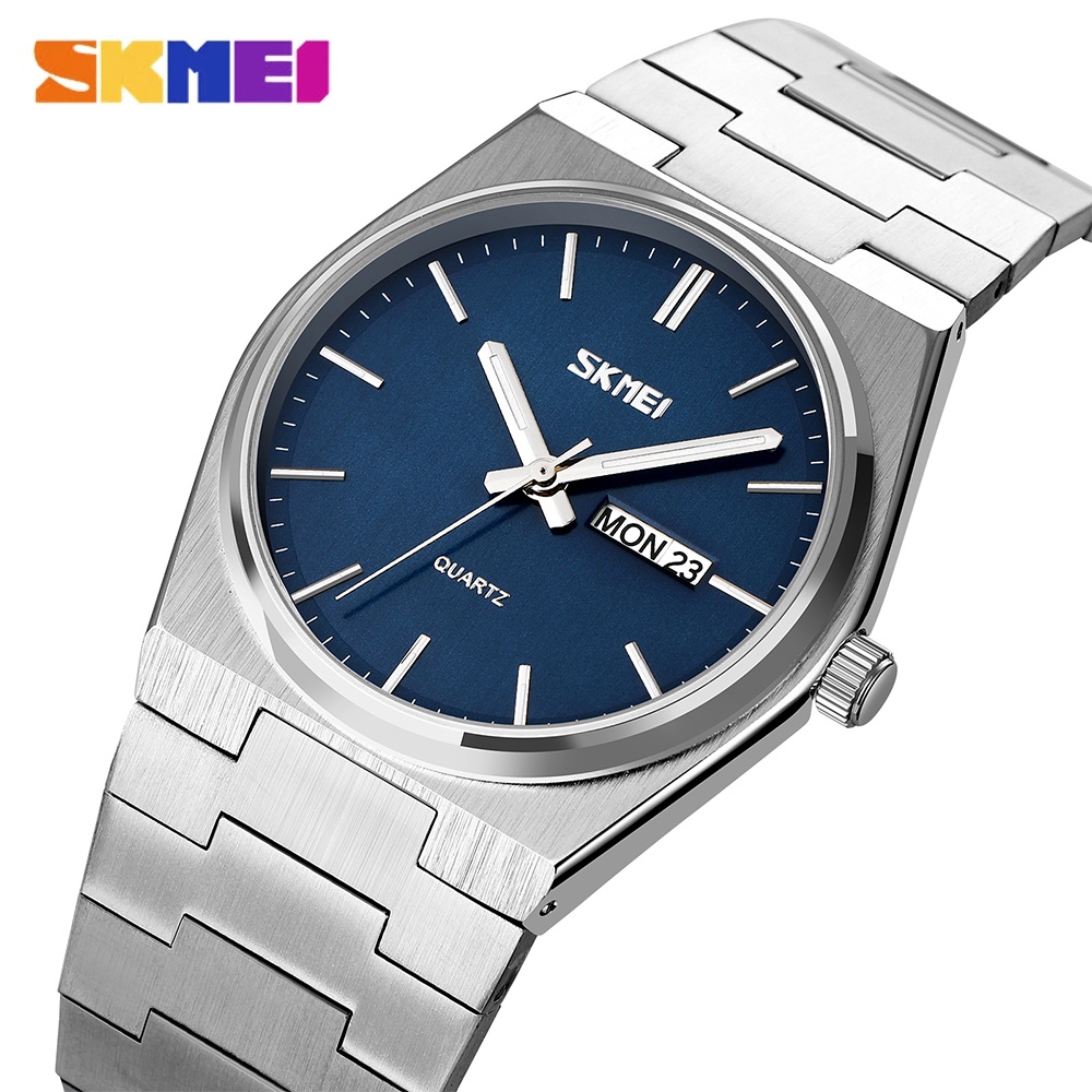 SKMEI Brand Japan Quartz Movement Men's Watch Luxury Business Stainless ...