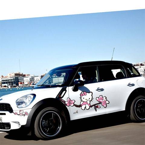 sticker kereta stiker kereta KT Cat Car Sticker Cartoon Cute ...