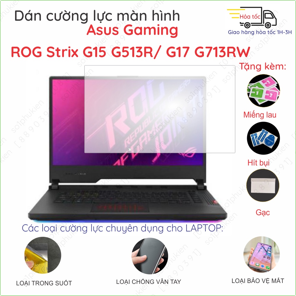 Asus Gaming ROG STRIX G15 / G17 / STRIX G731 nano Tempered Screen Protector Is Transparent ...